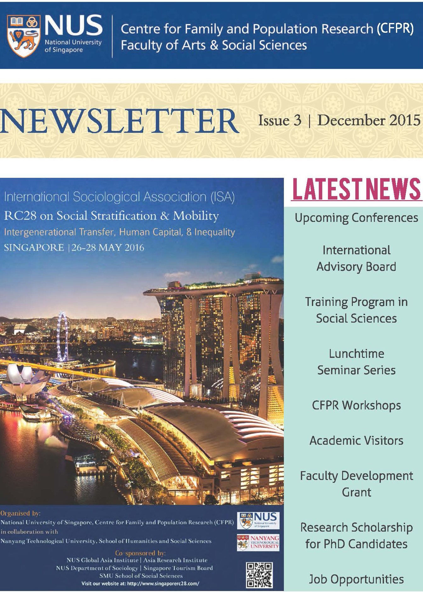 Newsletter – Centre for Family and Population Research