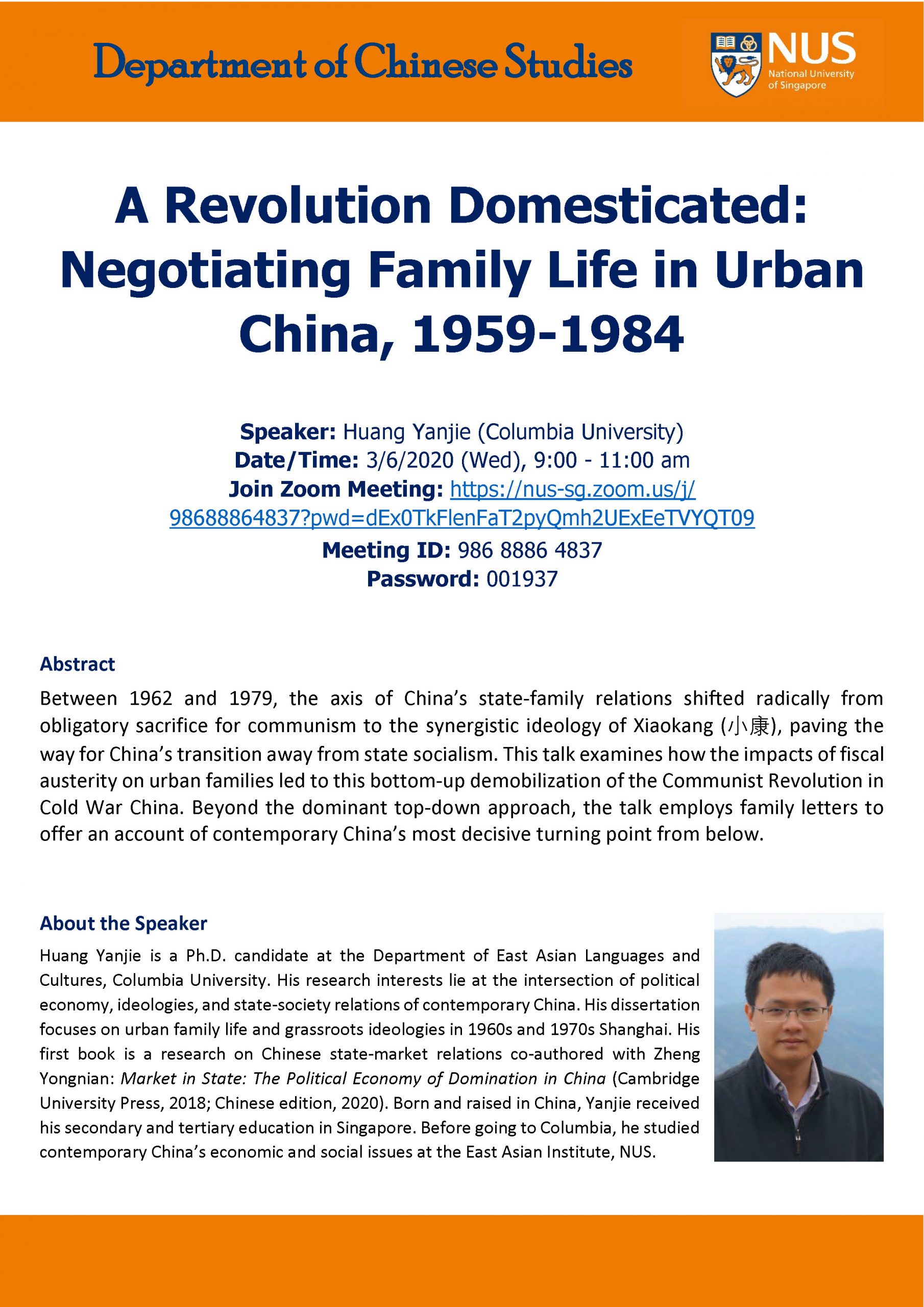 A Revolution Domesticated: Negotiating Family Life in Urban China, 1959 ...