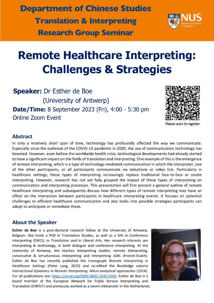 Remote Healthcare Interpreting: Challenges & Strategies – Department of ...