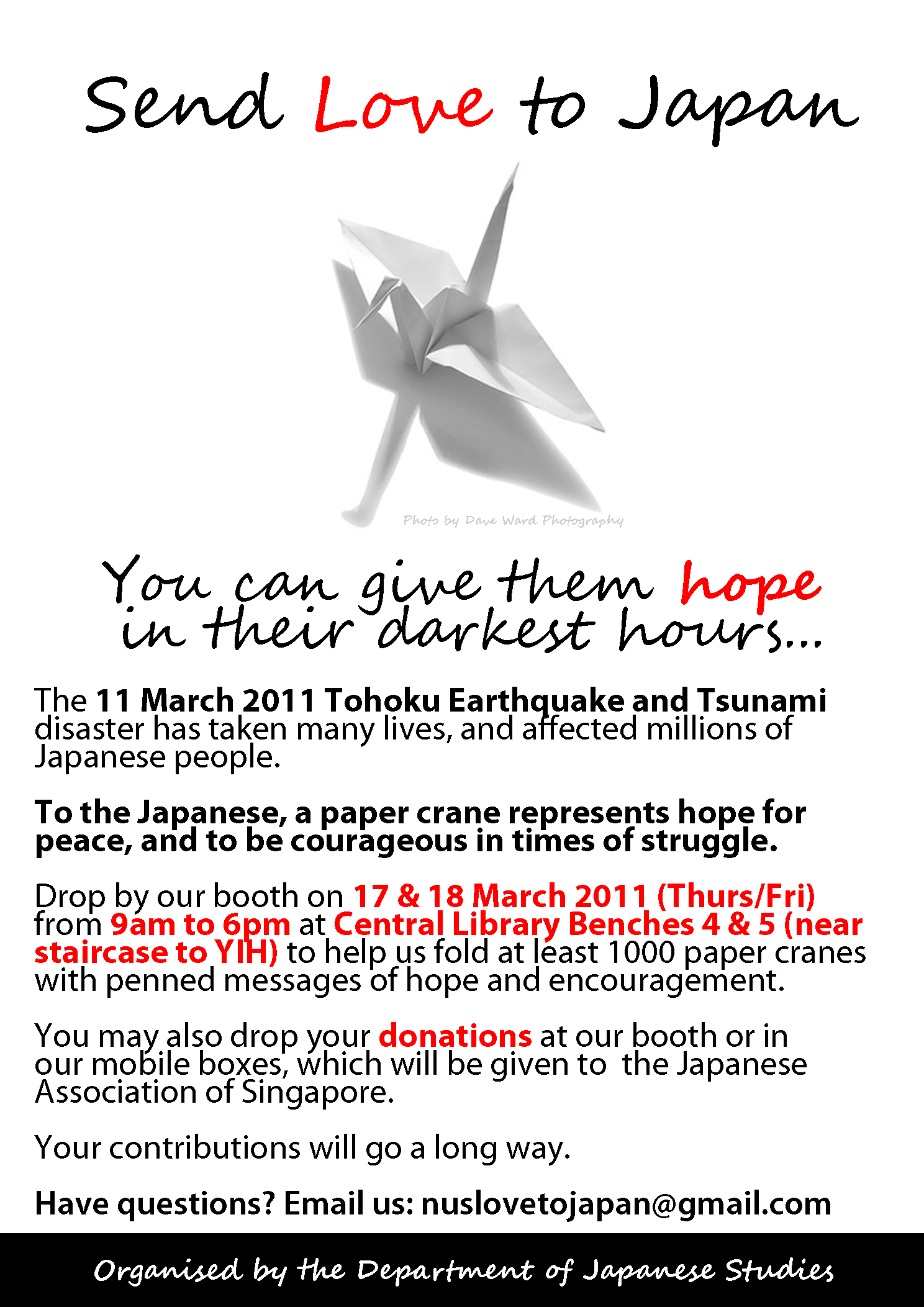 Donation Drive by Japanese Studies Students for the Earthquake and ...