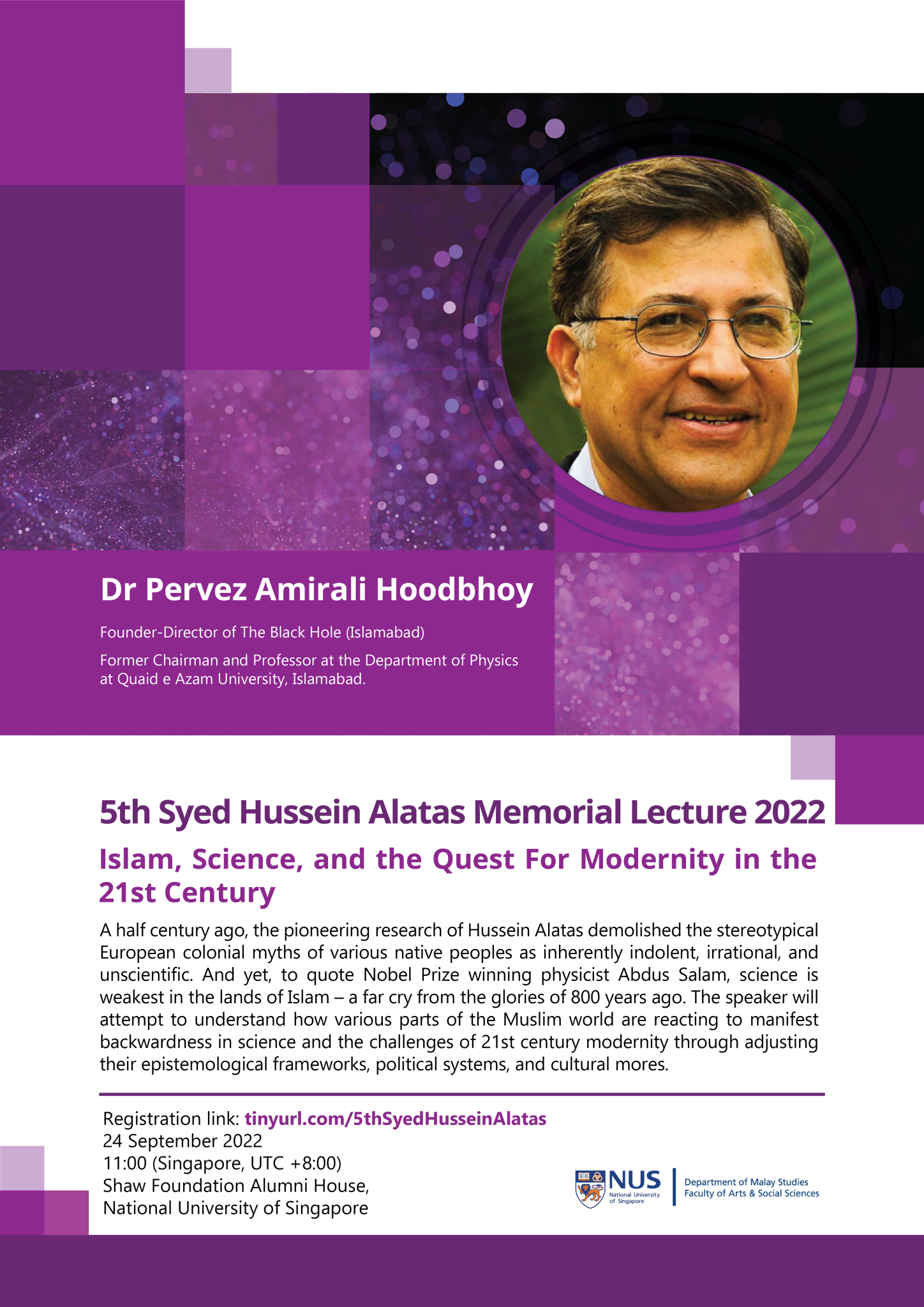 Syed Hussein Alatas Memorial Lecture 2022 – Department of Malay Studies