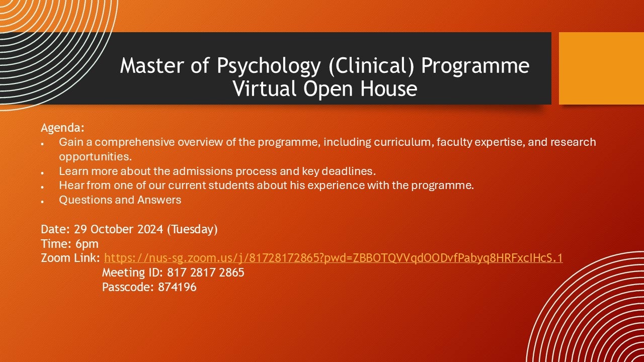 Department of Psychology – NUS Faculty of Arts and Social Sciences
