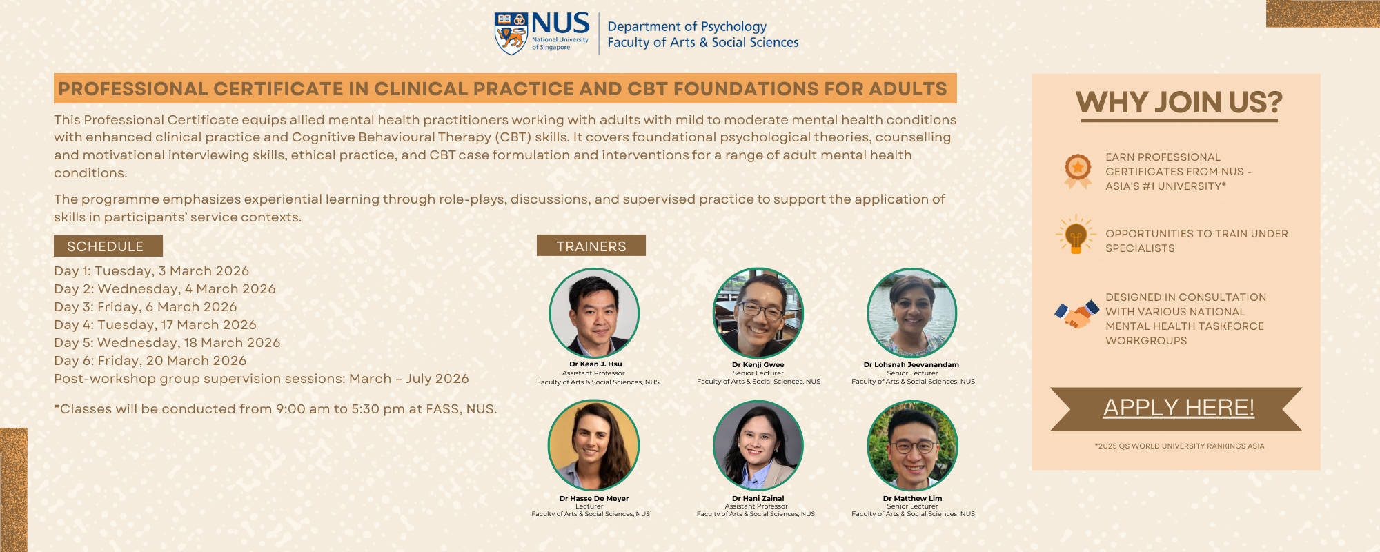 Department of Psychology – NUS Faculty of Arts and Social Sciences