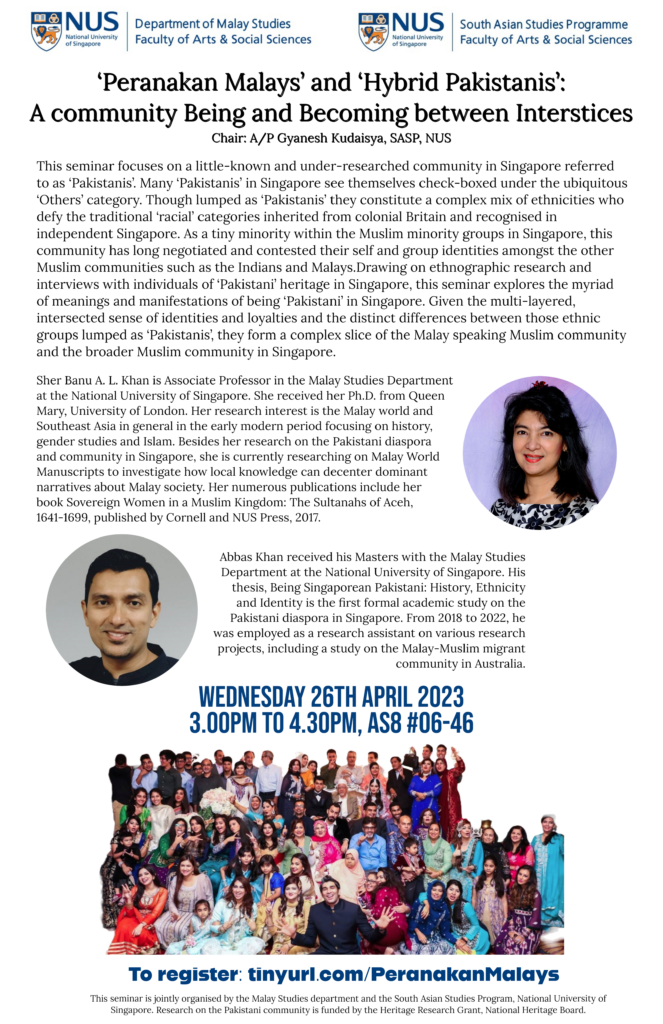Peranakan Malays’ and ‘Hybrid Pakistanis’: A community Being and ...