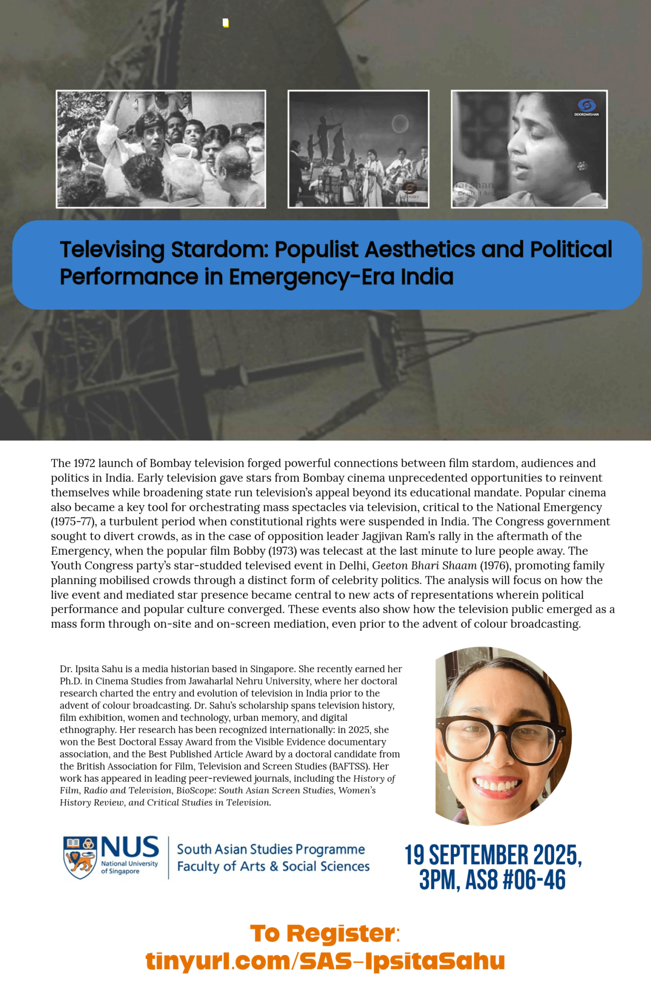 Televising Stardom: Populist Aesthetics and Political Performance in Emergency-Era India by Dr ...