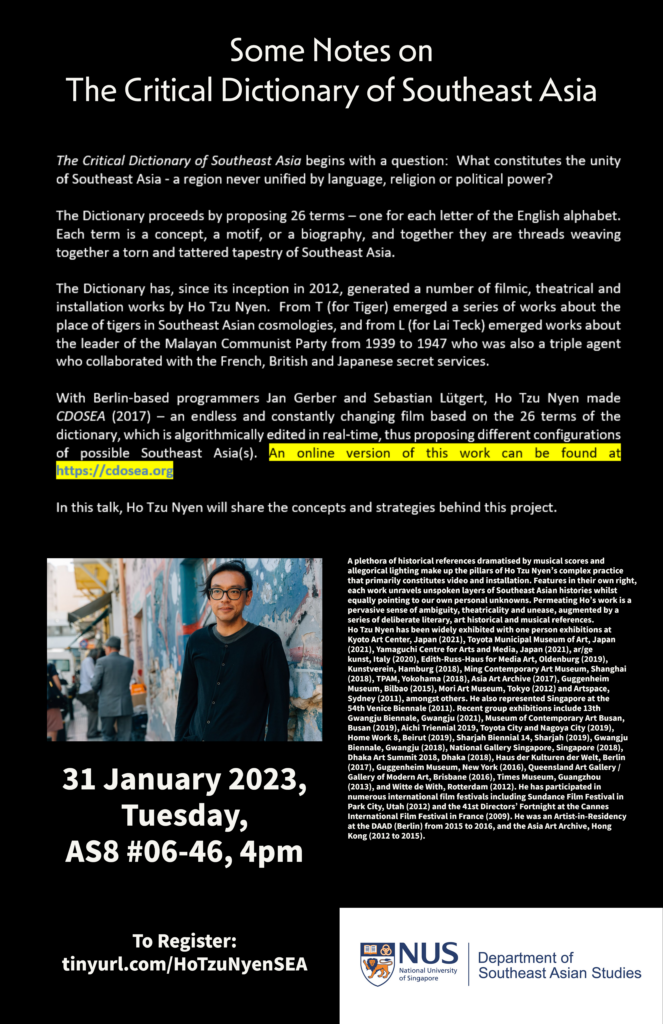 Some Notes on The Critical Dictionary of Southeast Asia by Ho Tzu Nyen ...