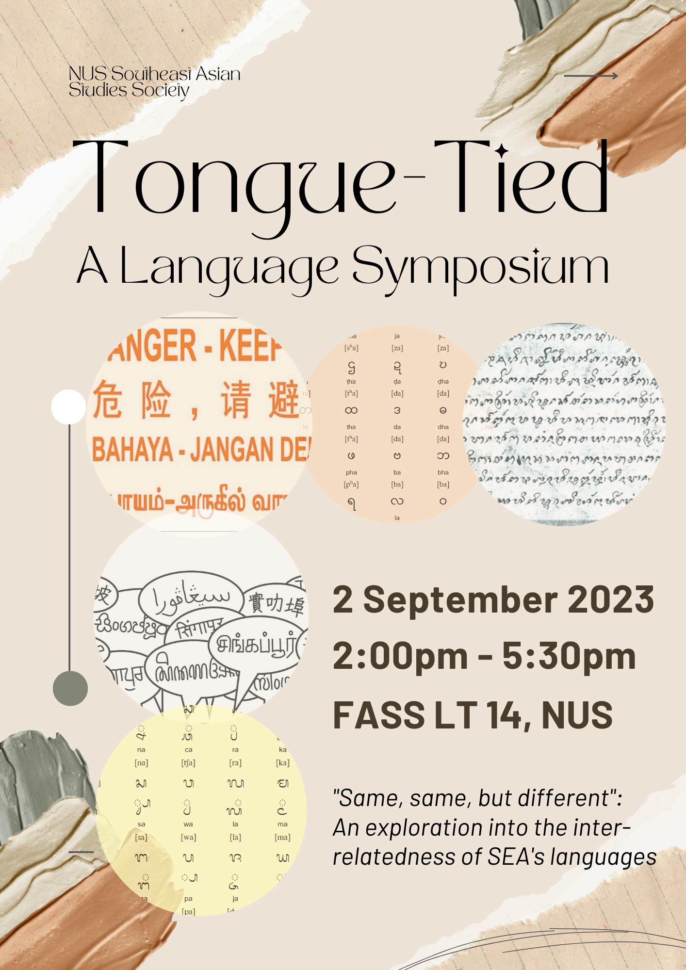 Nus Southeast Asian Studies Society Event Language Symposium 2023