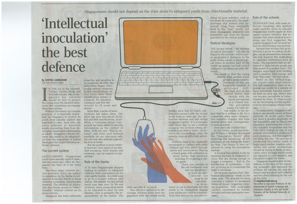 “Intellectual inoculation” the best defence – Singapore Research Nexus