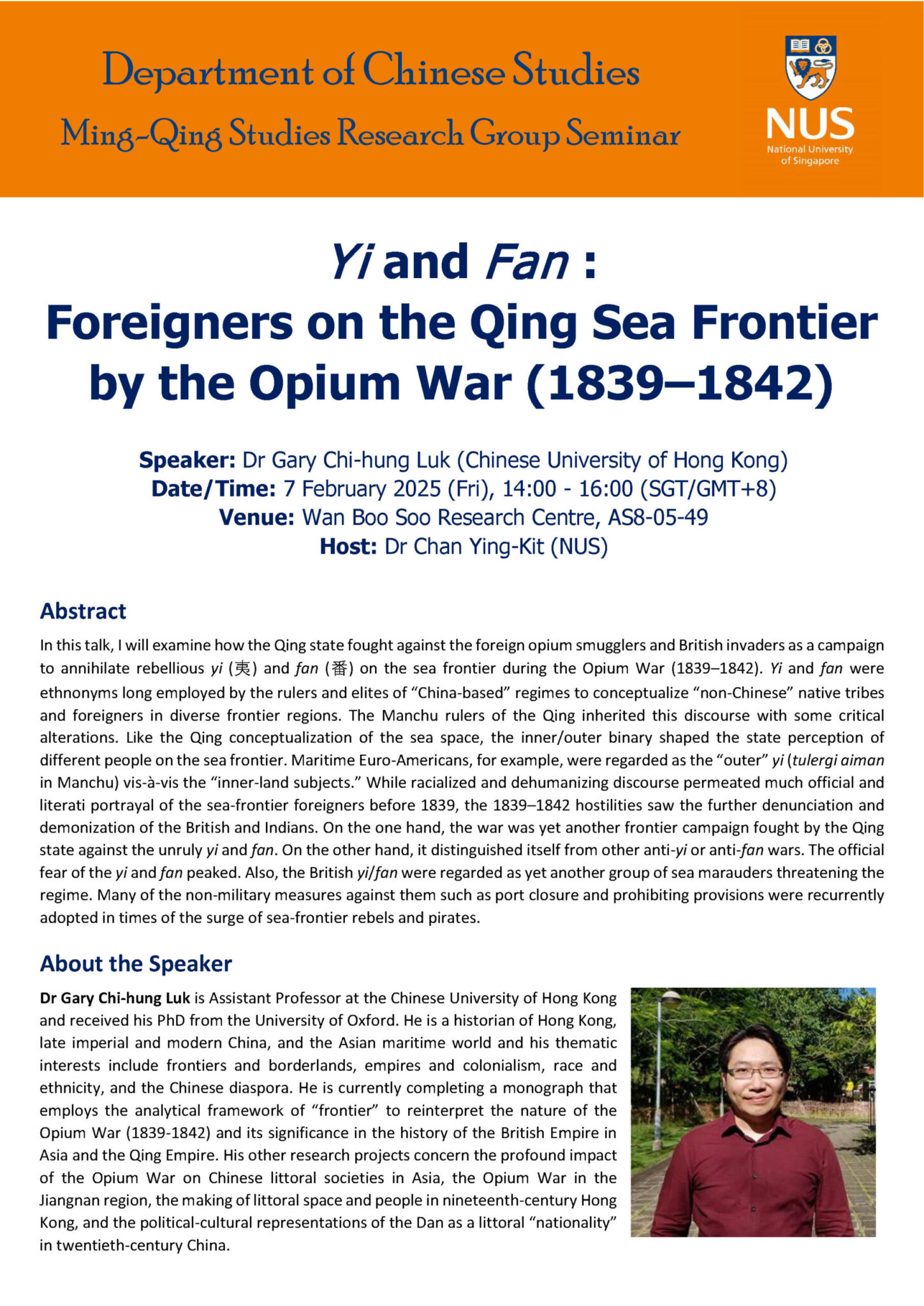 Yi and Fan: Foreigners on the Qing Sea Frontier by the Opium War (1839 ...
