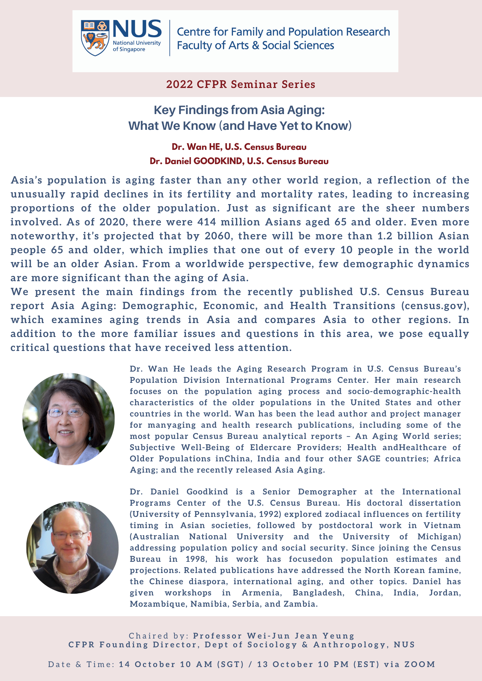 Key Findings from Asia Aging: What We Know (and Have Yet to Know) – NUS ...