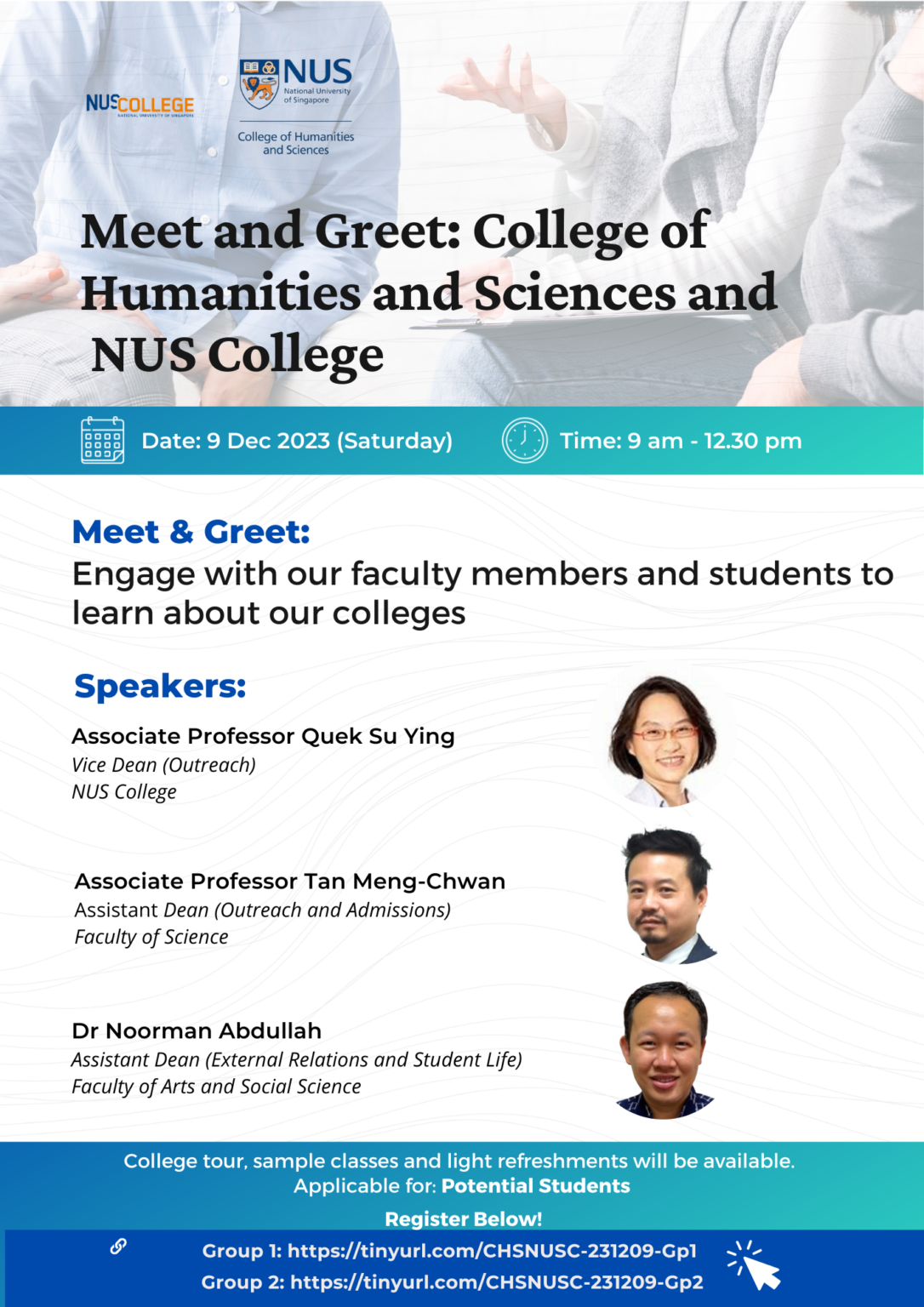 Meet & Greet CHS and NUSC – NUS Faculty of Arts & Social Sciences