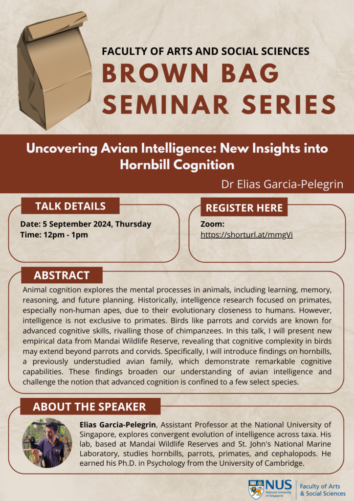 FASS Brown Bag Seminar by Dr Elias Garcia-Pelegrin | Uncovering Avian ...